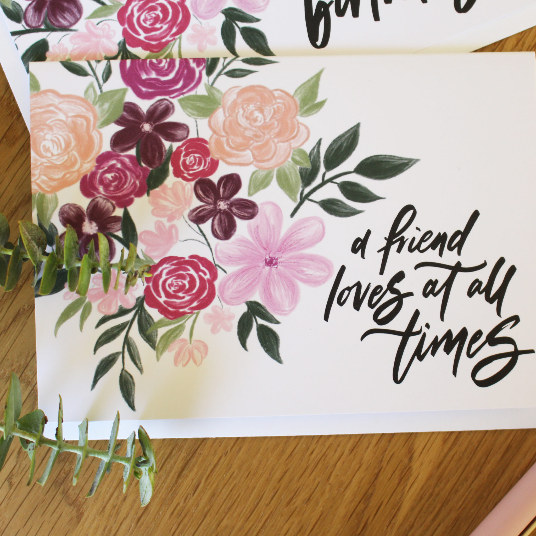 'FLOWER FRIEND' GREETING CARD - Trudy Letters
