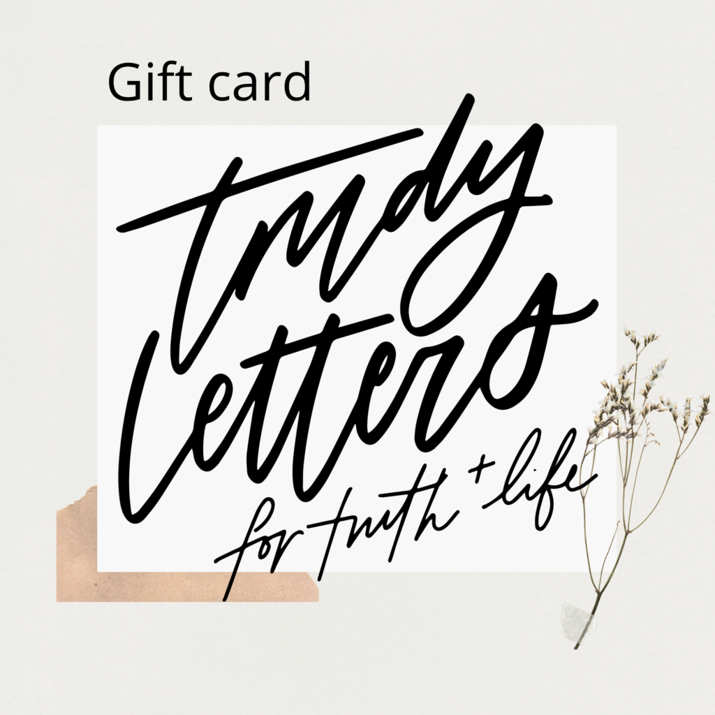 Gift Card - Trudy Letters